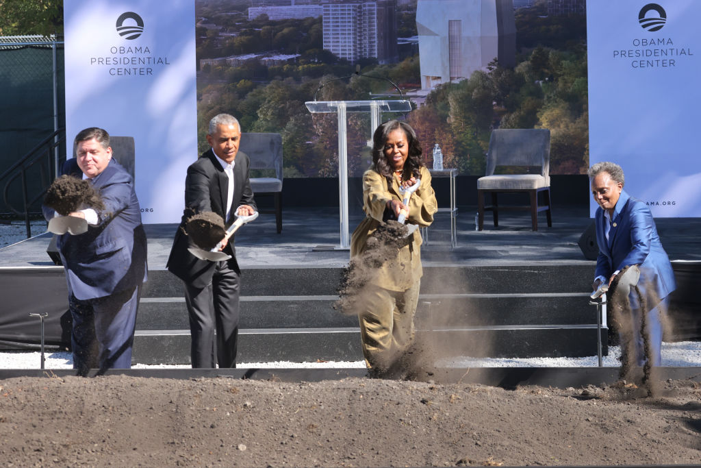 The Obamas Break Ground At New Library In Chicago