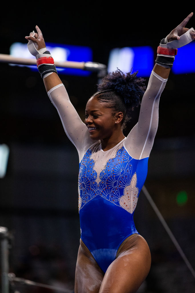 Trinity Thomas Ties Most Perfect Ten Record At NCAA Gymnastic Finals